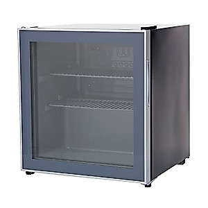 Avanti ARBC17T2PG 1.6 Cubic Foot Beverage Cooler Refrigerator, 20" x 18.3" x 17.3", Black