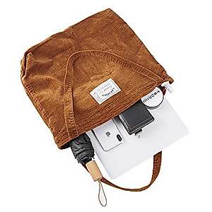 YARUODA Women Shoulder Handbags Casual Hobo Bags Corduroy Shopper Tote Bag, Green