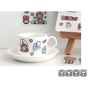 PVC Sticker,Sticker Cartoon Pattern DIY Diary Sticker Scrapbook Stationery Stickers Kawaii Stickers (Happy Day)