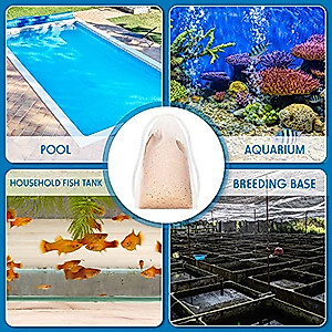 Shappy 12 Pieces Small Aquarium Filter Bags 150 Micra Fine Filter Media Bags High Flow Nylon Mesh Bags with Drawstring for Fish Tank Fine Resins Filter Activated Carbon Fresh or Saltwater