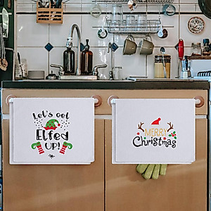 Jpayxese Christmas Kitchen Towels Dish Towels Set - Christmas Hand Towels for Bathroom, Farmhouse Christmas Decorations for Kitchen Home Xmas Holiday Housewarming Gifts for Dad Mom Family