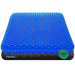 Extra Large Gel Seat Cushion, Office Seat Cushion for Long Sitting Breathable Egg Gel Cushion for Office Home Chairs, Cars, Long Trips – Back, Sciatica, Hip, Tailbone Pain Relief Cushion (Blue)