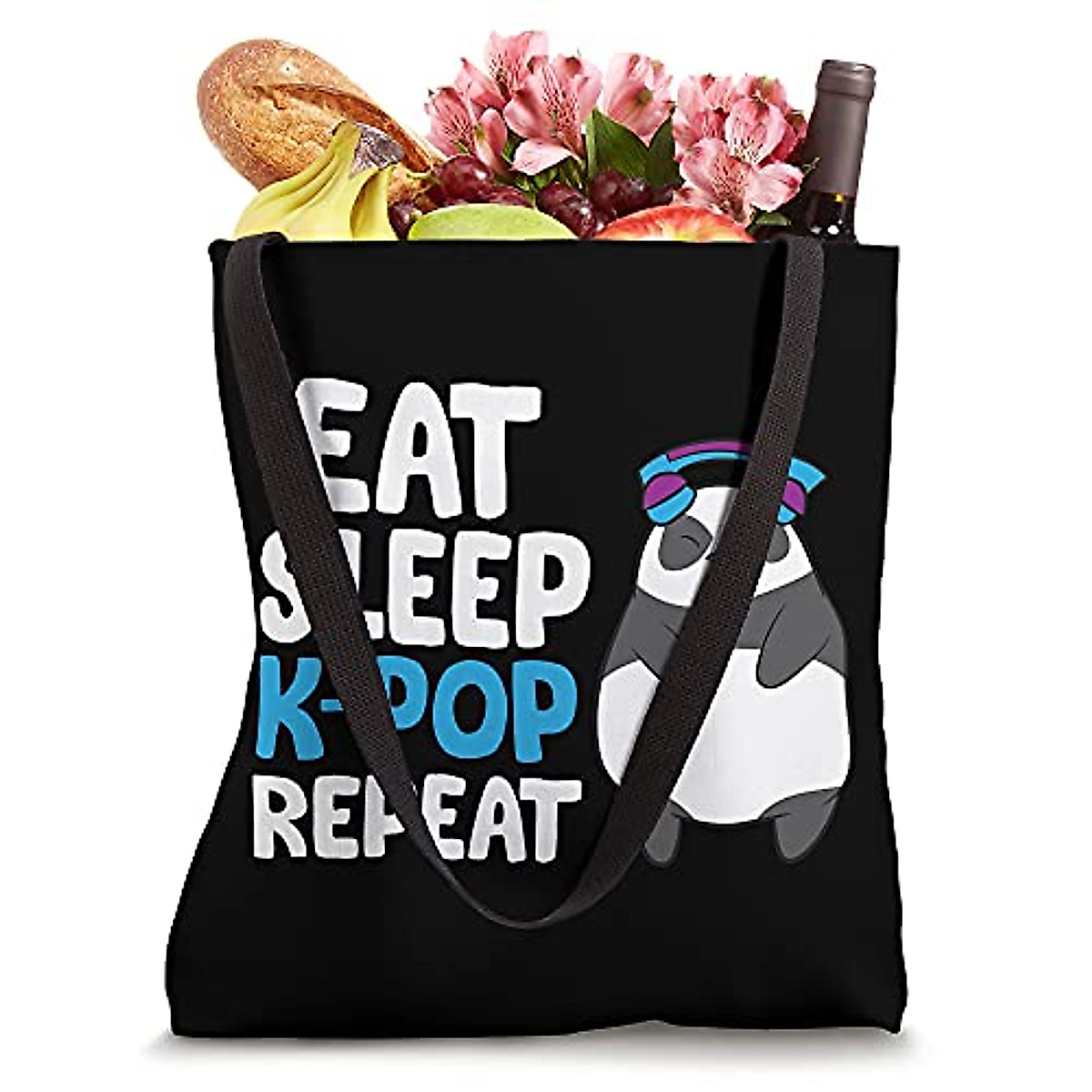 Eat Sleep K Pop Repeat Women Men Kids K-Pop Music Tote Bag