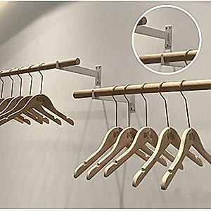 Industrial Pipe Clothing Rack Wall Mounted Real Wood Shelf,retail Store Garment Rack Display Rack Commercial Clothes Racks,pipe Shelving Floating Shelves Wall Shelf,space-saving Hanging Clothes Rack