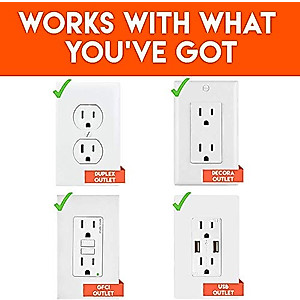ECHOGEAR Outlet Extender Multiplug with 3 AC Outlets & 2 USB Ports – Low Profile Design Sits Just 1.1" from Wall - Protects Your Gear with 540 Joules of Surge Protection