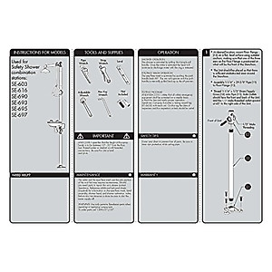 Speakman SE-690 Combination Shower with Round Eye/Face Wash Station, DuraJade Powder-Coat