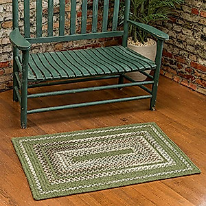 Capel 0392QS04000600265 Bradford Area Braided Rug, 4' x 6', Foliage