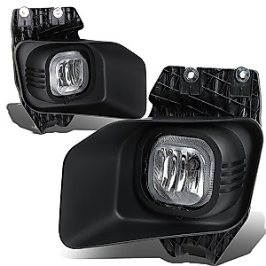 Auto Dynasty Driving Fog Lights Lamps with Bezel, Switch, and Wiring Harness, Compatible with Ford F250 F350 F450 F550 Super Duty 2011-2016, Driver and Passenger Side, Clear Lens