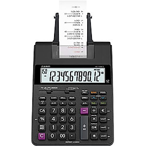 Casio HR-150RCE-WA-EC Printing Desktop Calculator, Black