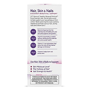 21st Century Hair, Skin and Nails Extra Strength Tablets, 90 Count (27847)