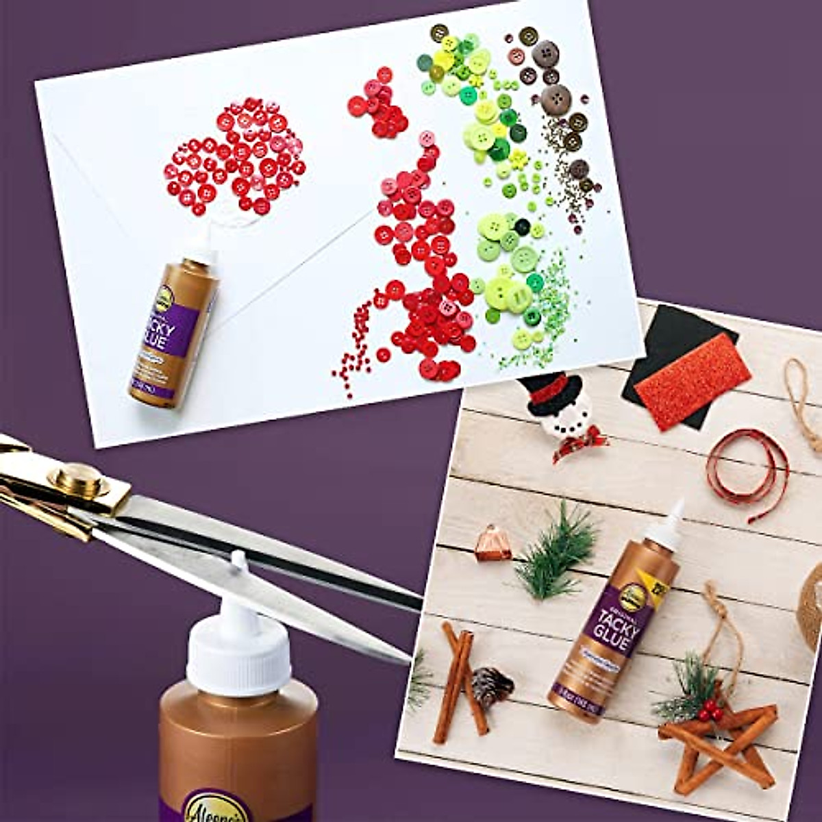Aleenes Tacky Glue Craft Glue - 4-Ounce 2-Pack, Aleenes Original Tacky Glue, Quick Dry Tacky Glue, All Purpose Precision Craft Glue, 3 Pixiss 20ml Needle Tip Applicator and Refill Bottles, Funnel