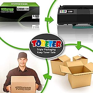 ToBeter E260A11A E260A21A High Yield Remanufactured Toner Cartridge for Lexmark E260, E360, E460, E462 E260d, E260dn, E260dt, E260dtn, E360d, E360dn, E360dt, E360dtn Printer (up to 3,500 Pages)