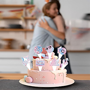 24 Pcs Popular Happy Birthday Era's Party Decorations Cupcake Toppers, Super Star Birthday Party Cake Decorations for Fans Celebration Party, Guitar Themed Party Supplies for Girls Night