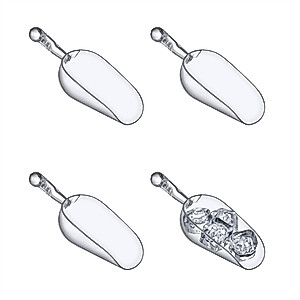 Amazing Abby - Elsa - 5-Ounce Plastic Ice Scoops (Set of 4), Plastic Utility Scoops, BPA-Free, Food-Grade, Shatter-Proof, Good for Kitchen and Restaurant, Perfect for Home and Commercial Use