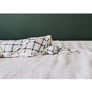 Copper Pearl Baby Gown - Knotted Newborn Sleepers for Baby Boy and Girl, Soft Stretchy Long Sleeve Infant Gowns with Bottom Tie and Hand Mittens, Perfect Hospital Coming Home Outfit (Ledger)