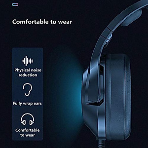 Stereo Gaming Headset with Mic,RGB Luminous Mobile Phone Computer Noise Reduction Headset,Detachable Cat Ear Gaming Headset, for PS4, PS5, Xbox One, PC, Phone