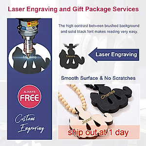 FaithHeart Moslem Jewelry Allah Bead Necklace Mens Wood Bead Chain Jewelry Women Sweater Chains 36 Inches Long Necklaces