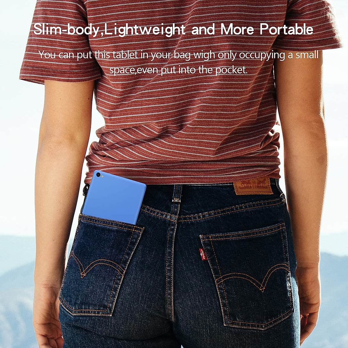 7 inch Tablet Android Oreo Go Tablet PC with 32 GB ROM Storage, Quad Core Processor, HD IPS Display, Dual Cameras, WiFi, Bluetooth - Android Tablet （Blue）