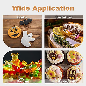 7PCS Large Halloween Cookie Cutters Set, Stainless Steel Metal Halloween Cookie Cutters Shapes - Witch's Hat, Pumpkin, Ghost, Bat Spidder and Cats (Halloween Cookie Cutter)