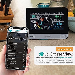 La Crosse Technology 328-69357-INT Wi-Fi Professional Weather Station, Black