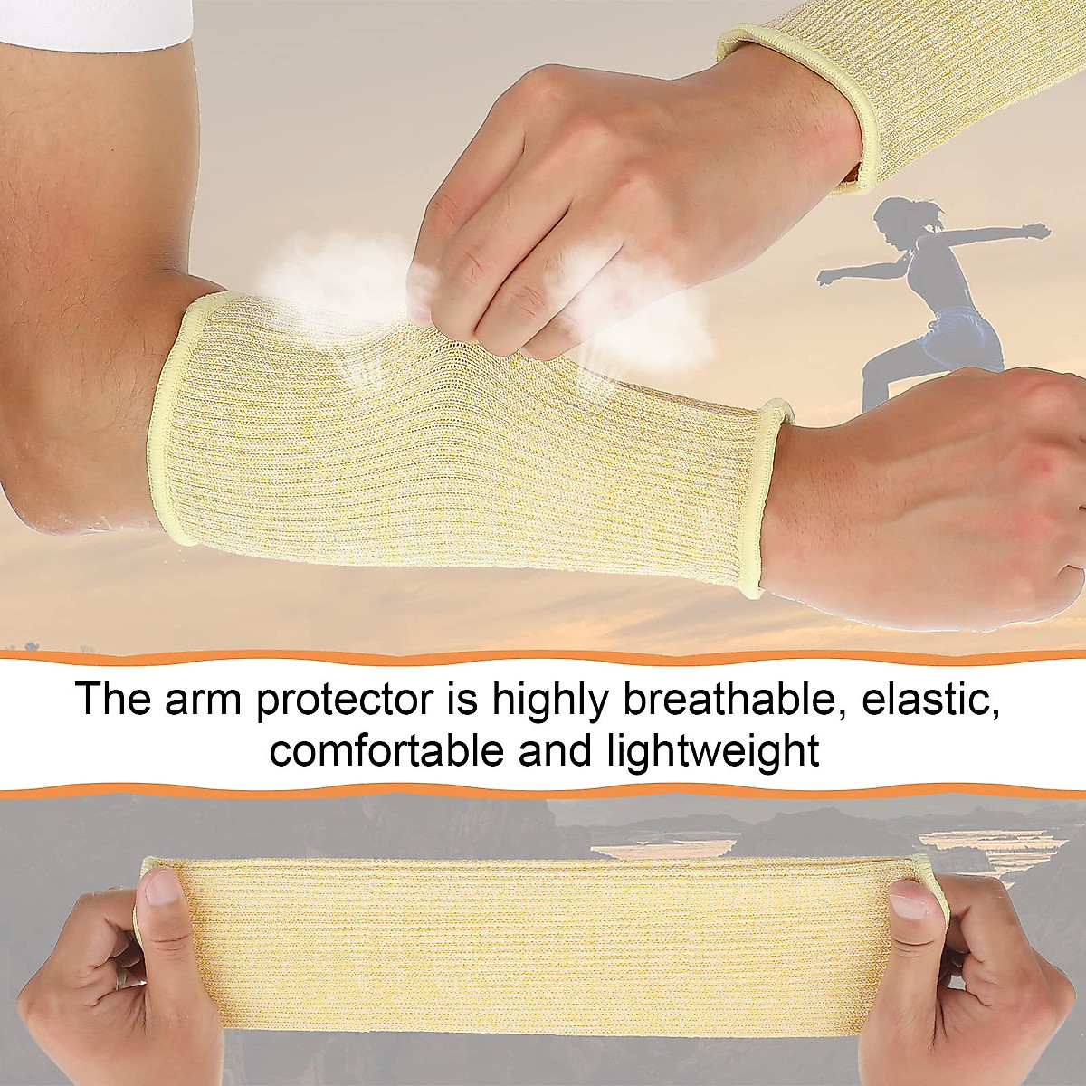 SATINIOR 5 Pairs Cut Burn Resistant Sleeves Arm Protection Sleeves Forearm Arm Protectors Thin Skin Bruising Arm Guards(Multicolored)