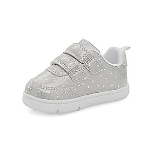 Carter's Every Step Baby Girls Neo2 First Walker Shoe, Silver, 2 Infant