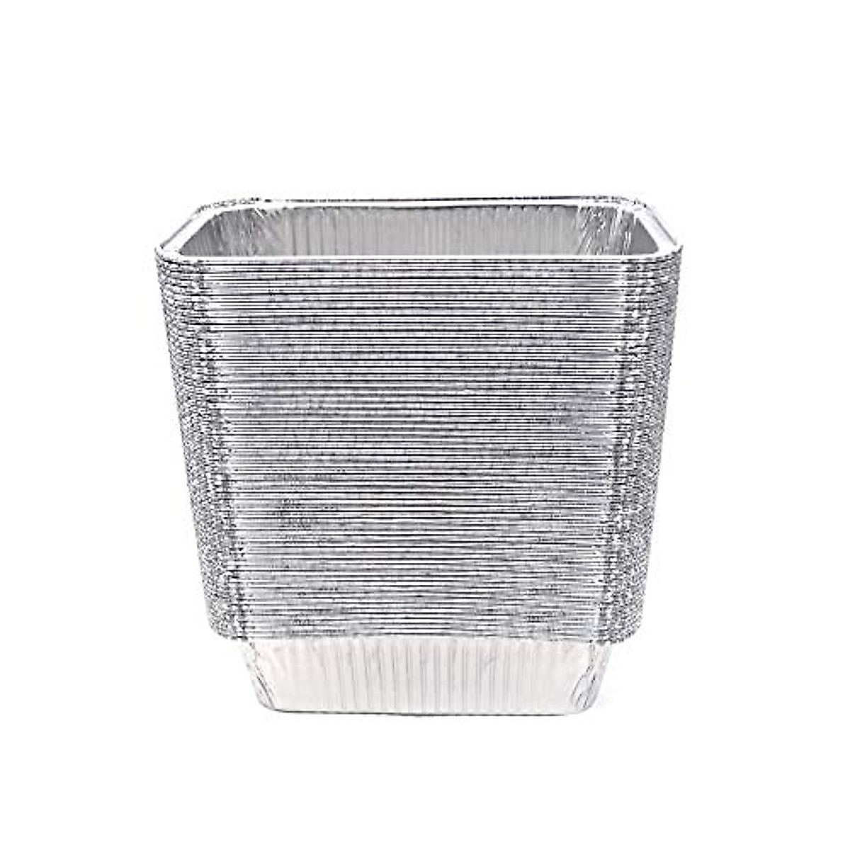 Fig & Leaf (60 Pack) Premium 2-LB Bread Loaf Baking Pans - 8.5" x 4.5" x 2.5" l Heavy Duty l Disposable Aluminum Foil Tins for Cakes Meatloaf Lasagna