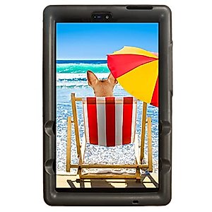 BobjGear Bobj Rugged Tablet Case for Lenovo Tab M8 HD (TB-8505F, TB-8505X) Silicone Fully Washable Kid Friendly (Bold Black)