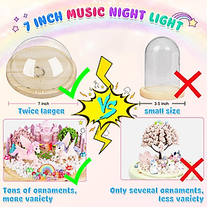 Make Your Own Night Light with Music, 7in Unicorn Nightlight Project Gifts for Girls, Christmas Birthday Gifts Toys for 4 5 6 7 8 9 10 Year Old Girls, Unicorn Arts and Crafts for Kids Ages 4-8 8-10