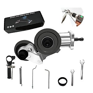 Yu&Yang Electric Drill Plate Cutter, Metal Nibbler Drill Attachment, DIY metal shearing machine with adapter for Steel Copper Aluminum Iron and Other Metals Sheet Cutting