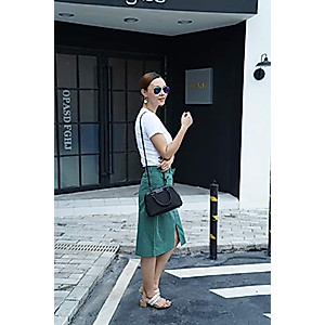 SMARTHAIR Womens Shoulder Bag Nylon Top-Handle Bags Tote Purse,Black,TA30