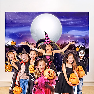 Yongqian Nightmare Halloween Themed Photography Backdrop Horror Pumpkin Trick or Treat Jack Theme Baby Shower Party Decor Photo Background Before Christmas Studio Props Home Banner 5x3ft Vinyl