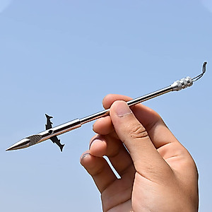 Piaoyu Stainless Steel Detachable Hunting Fish Head Fishing Arrow Darts Slingshot Spiral Tip 6 Pieces Pack (Package2)