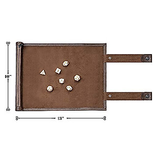 Dice Mat Dice Tray Dice Set for DND Dice, Scroll Dice Tray and Rolling Mat with Zipper Holder Works with DND D&D Dungeons & Dragons Game by PUBGAMER