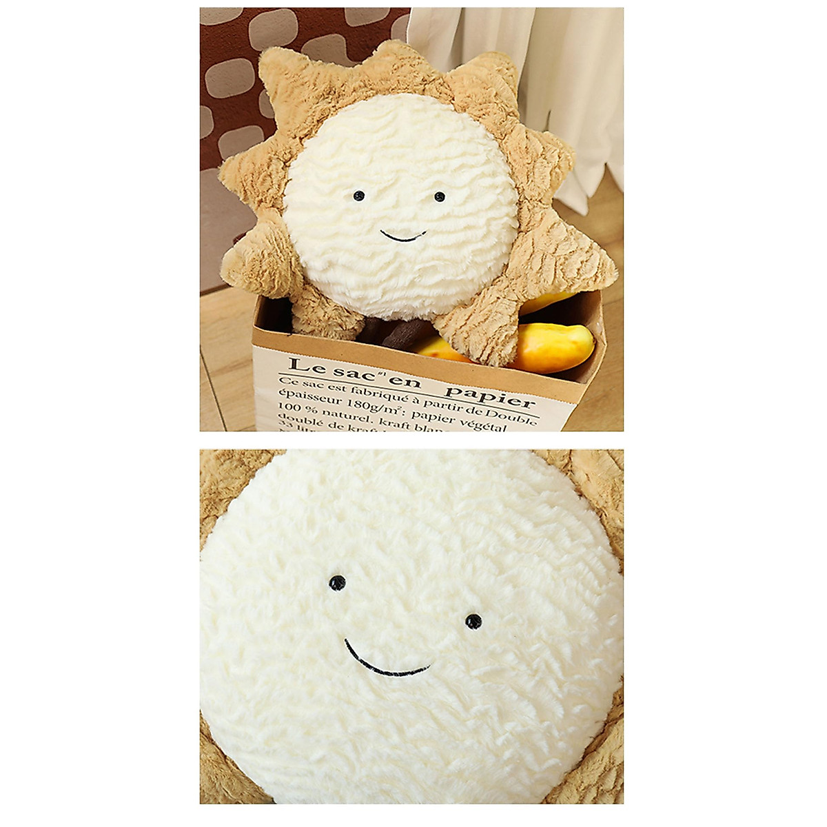 Maxpetus Comfortable Sun Throw Pillow Stars Moon Sofa Cushion Lovely Exquisite Cushion (15.7in, Star)