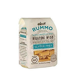 Rummo Italian Pasta GF Rigatoni No.50, Always Al Dente, Certified Gluten-Free, Made in Italy (12oz Package)