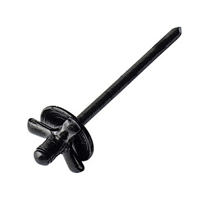 ISPINNER 50pcs 3/16" x 1" Large Head Tri-Fold Exploding Aluminum Pop Rivets (Black)
