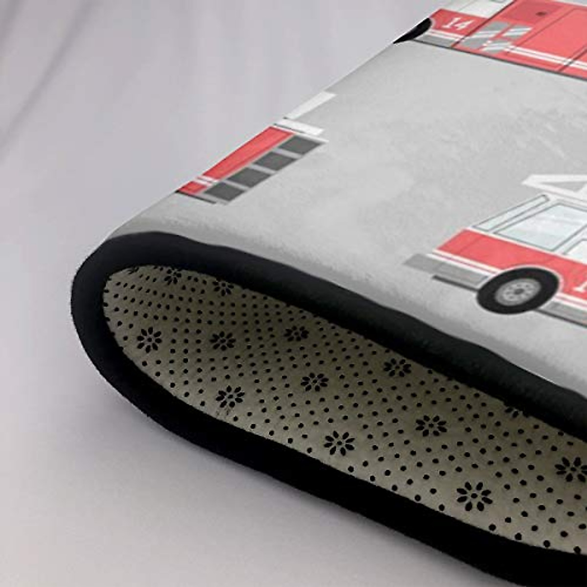 NiYoung Bedroom Living Room Kitchen Big Size Area Rugs Home Art - Firetruck Floor Mat Doormats Quick Dry Spa Bathroom Floor Mats Exercise Mat Throw Rugs Carpet