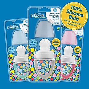 Dr. Brown's Designed to Nourish, Fresh Firsts Silicone Feeder, Grey, One Size (Pack of 2)
