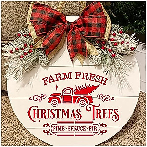 10 Pieces Christmas Stencils Reusable, 8 X 11 Inch Holiday Farm Fresh Christmas Tree Stencils for Painting on Wood Sign DIY Crafts Fabric Canvas Winter Decor (10pcs A4 chrismtas-old)