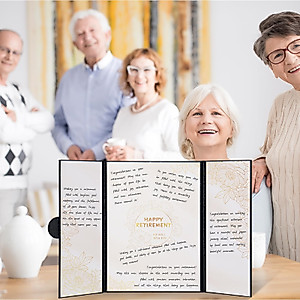 DeziWood Retirement Party Decorations, Happy Retirement Guest Book Alternative, Retirement Gifts for Women Men, Farewell Party Supplies Going Away Gifts for Office Coworker