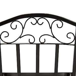 Pure Garden 50-126 Log Storage Rack-Metal Firewood Holder, Black