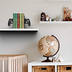 Bookends Console Control, Bookends for Shelves, Book Ends for Office, Modern Bookends for Desk and Bookshelves, Metal bookends, Heavy Duty Metal Black Bookend Support, Creative Book Ends.