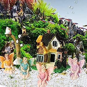31 Pieces Fairy Garden Accessories Fairy Garden Miniatures Fairy House Supplies Girl Fly Wing Dollhouse Decor for Home Garden Lawn Decoration