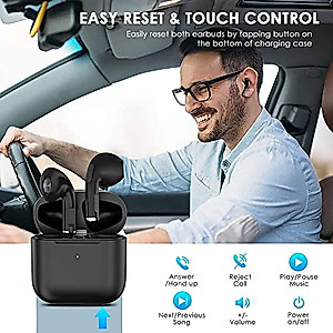 Wireless Earbuds,Bluetooth Headphones 5.3,HiFi Sterero Auto Pairing Earphones with Mic,Charging Case,30H Playtime,IP7 Waterproof Noise Cancelling Bluetooth Ear Buds for iPhone/Samsung/AirPods/Workout