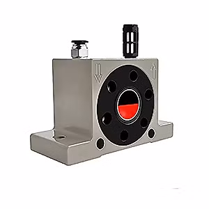 Air Turbine Vibrator, Industrial Pneumatic Turbine Vibrator, Aluminum Alloy, with Silencer and Connector, 1/4 Ports, K16