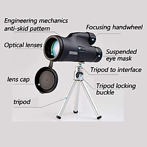ROLTIN Spotting Small Portable Monoculars HD Spotting Scope Low Light Free 15cm Tripod BaK4 Prism FMC Coating 20mm Big Eyepiece 50mm Objective Len