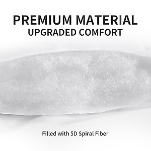 SLEEP ZONE Cooling Mattress Topper Queen Mattress Pad, Quilted Fitted Mattress Cover, Machine Washable, Soft Fluffy Down Alternative, Deep Pocket 8~21 inch (White, Queen)