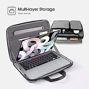 Smatree 13-14inch Hard Laptop Carring Case for 14 inch Macbook Pro 2021 /Acer Spin 5/Dell Xps 13 7390/Asus Zenbook13, 11-12.9inch iPad Pro and iPhone 13/12Pro Bag, Gray