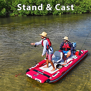 Sea Eagle FastCat Catamaran 2-4 Person Inflatable Boat-Rigid, High-Pressure, All-Drop Stitch, Easy Setup, Self-Bailing (FastCat12 Swivel Seat Canopy Package)